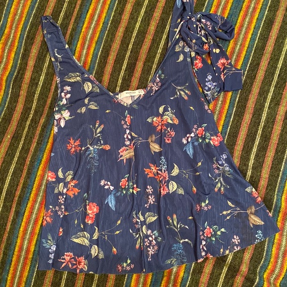 Mango | Tops | Mango Floral Blouse | Poshmark